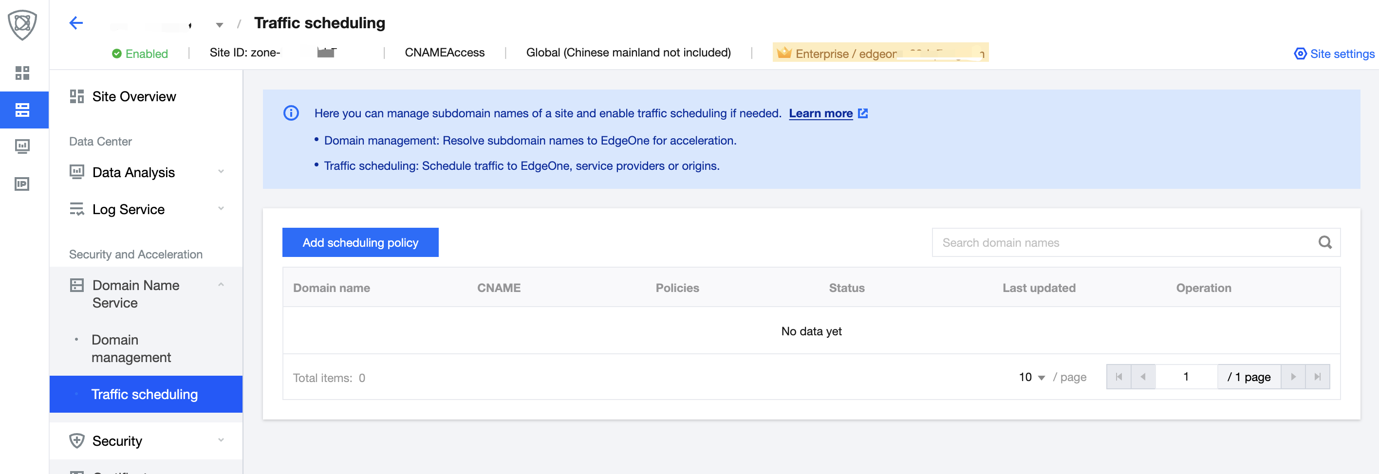 Traffic Scheduling Traffic Scheduling Management - Tencent EdgeOne