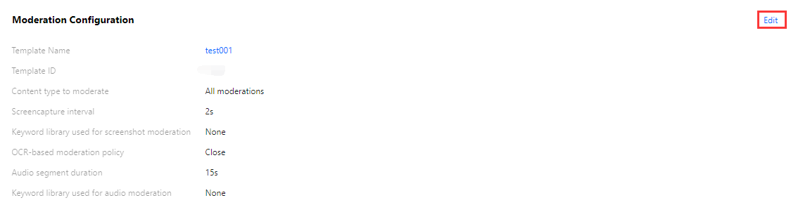 Moderation Configuration | Tencent Cloud